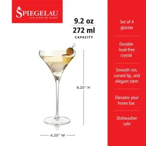SPIEGELAU Willsberger Martini Glass Set Of 4