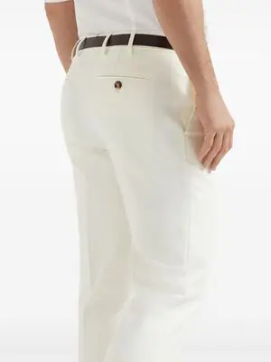 Brunello Cucinelli Gabardine Trousers - White