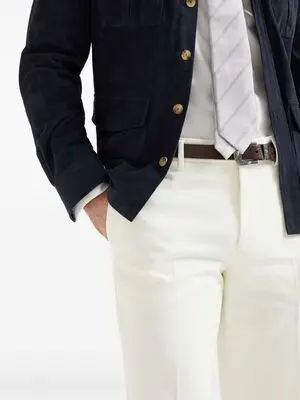 Brunello Cucinelli Gabardine Trousers - White