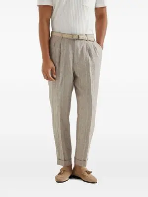 Brunello Cucinelli Striped Trousers - Neutrals
