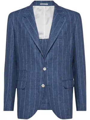 Brunello Cucinelli Twill Blazer - Blue