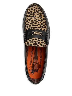 NAKED WOLFE Roma Leopard Print Loafers