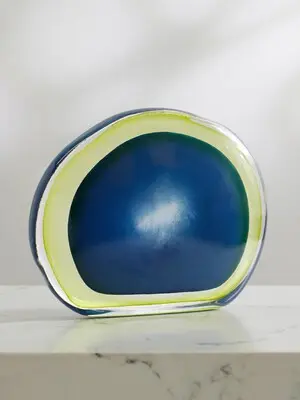 FOURTH STREET Puddle Glass Sculpture - Blue
