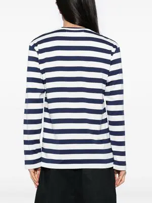Play Comme Des Garcon Striped T-shirt - White