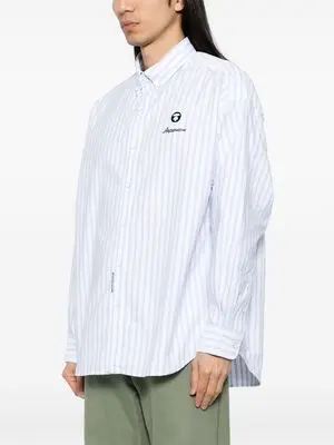 AAPE BY *A BATHING APE® Striped Shirt - White