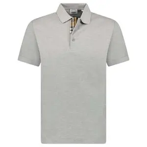 Burberry Hartford Check Placket Polo Shirt - Grey