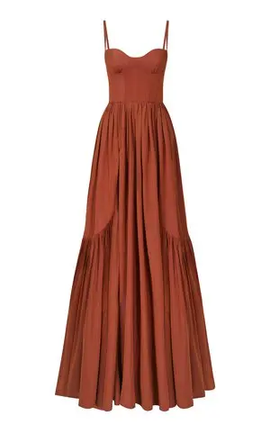 UNKNOWN Tradiciã³n Corseted Maxi Dress