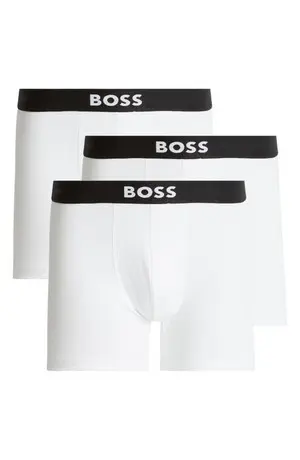 BOSS 3-pack One Stretch Cotton Boxer Briefs - White