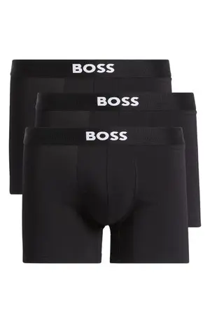 BOSS 3-pack One Stretch Cotton Boxer Briefs - White/grey/black