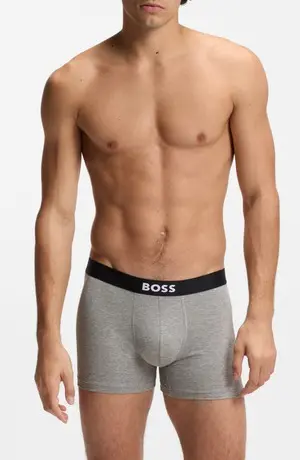 BOSS 3-pack One Stretch Cotton Boxer Briefs - White/grey/black