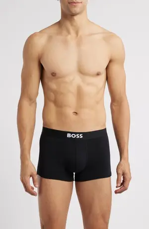 BOSS 3-pack One Stretch Cotton Trunks - White/grey/black