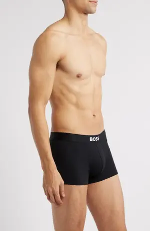 BOSS 3-pack One Stretch Cotton Trunks - White/grey/black