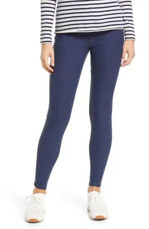Hue Fleece Lined Denim Leggings - Med Wash