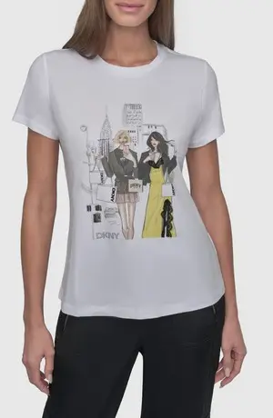 Dkny Chrysler Graphic T-shirt - White