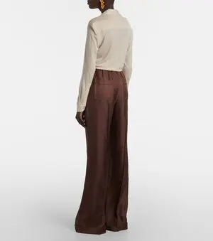 TOM FORD Silk Wide-leg Trousers