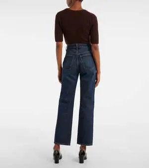 Khaite Abigail High-rise Straight Leg Jeans - Blue