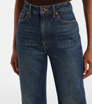 Khaite Abigail High-rise Straight Leg Jeans - Blue