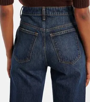 Khaite Abigail High-rise Straight Leg Jeans - Blue