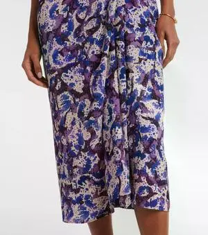 Dries Van Noten Printed Midi Dress - Blue