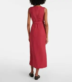 Brunello Cucinelli Gathered Midi Dress - Red