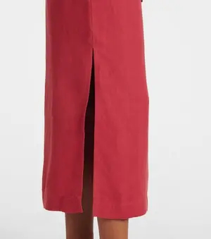 Brunello Cucinelli Gathered Midi Dress - Red