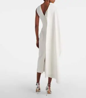 ROKSANDA Bridal Edith Draped Midi Dress - White
