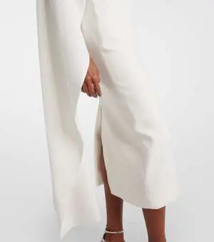 ROKSANDA Bridal Edith Draped Midi Dress - White