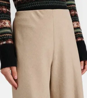 Vince High-rise Wide-leg Pants - Beige