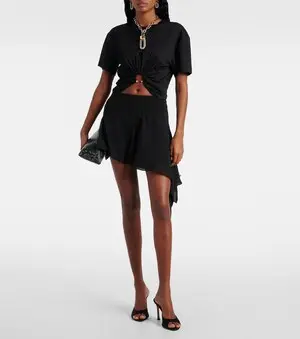 Amina Muaddi Alexa 95 Mesh Mules - Black