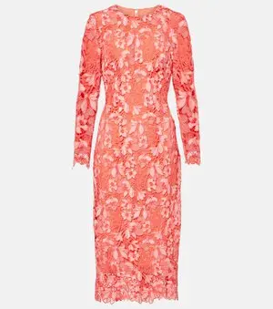 Monique Lhuillier Floral Gown - Orange