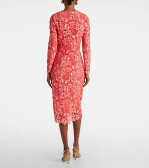 Monique Lhuillier Floral Gown - Orange
