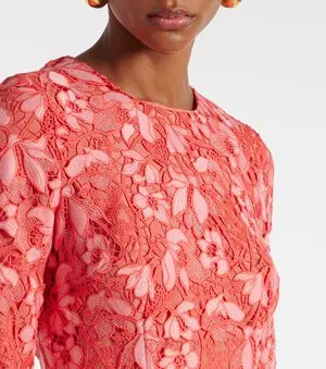 Monique Lhuillier Floral Gown - Orange