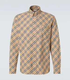 Burberry Check Cotton Poplin Shirt - Brown