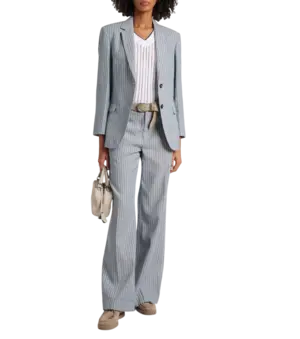 Brunello Cucinelli Linen And Cotton-blend Wide-leg Pants