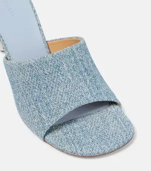 JW Anderson Leather-trimmed Denim Mules