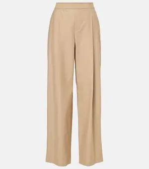 Vince Cotton And Wool Wide-leg Trousers