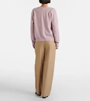 Vince Cotton And Wool Wide-leg Trousers