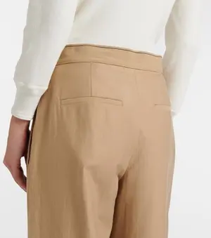 Vince Cotton And Wool Wide-leg Trousers