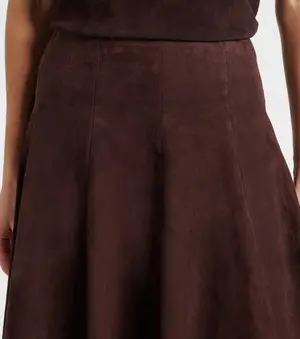 Stouls Rosalba Suede Midi Skirt