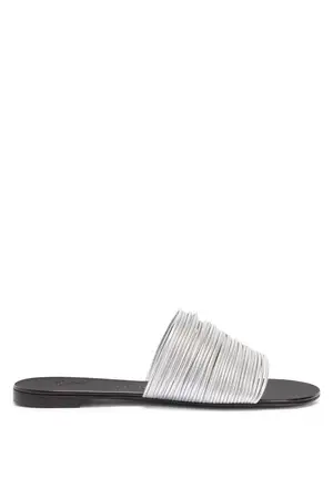 GIUSEPPE ZANOTTI Clio Flat Sandals - Silver