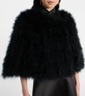 YVES SALOMON Feather Cape