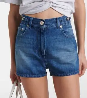 Versace Faded Denim Shorts