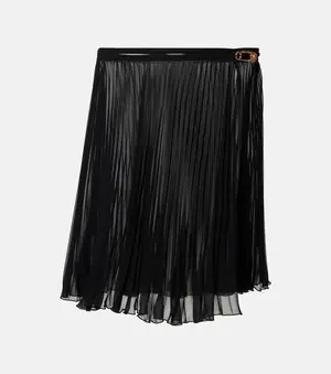 Versace Safety Pin Pleated Beach Cover-up - Black