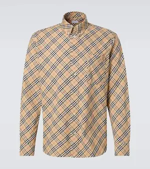 Burberry Check Cotton Poplin Shirt - Brown