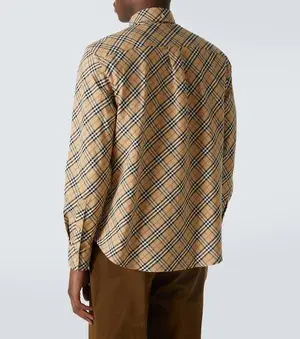 Burberry Check Cotton Poplin Shirt - Brown