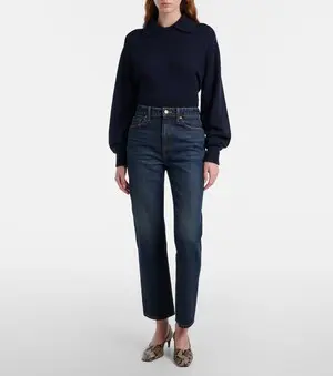 Khaite Abigail High-rise Straight Leg Jeans - Blue