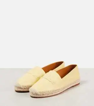Chloé Isla Leather Espadrilles - Yellow