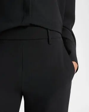 Vince Mid-rise Tapered Pull-on Pants - Black