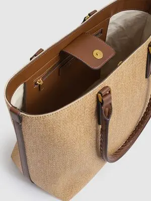 REISS Noelle Raffia Tote Bag