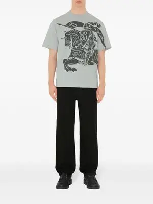 Burberry Equestrian Knight-motif T-shirt - Grey